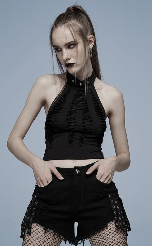 Widow's Web Halter Top | Punk Rave Australia | Y2K Gothic Clothing