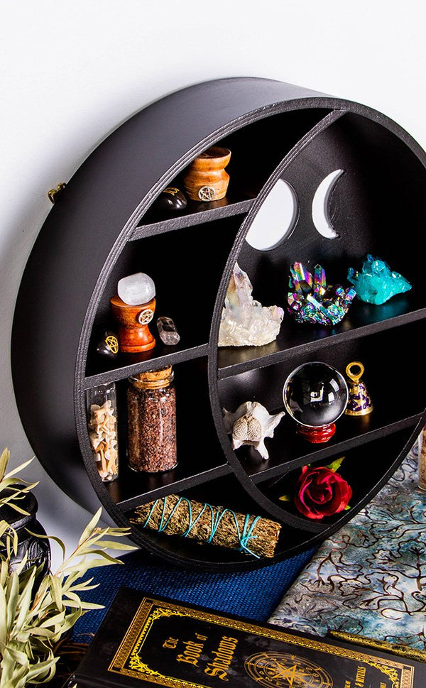 Black Triple Moon Shelf | Witchy Gothic Homweares & Gifts Australia